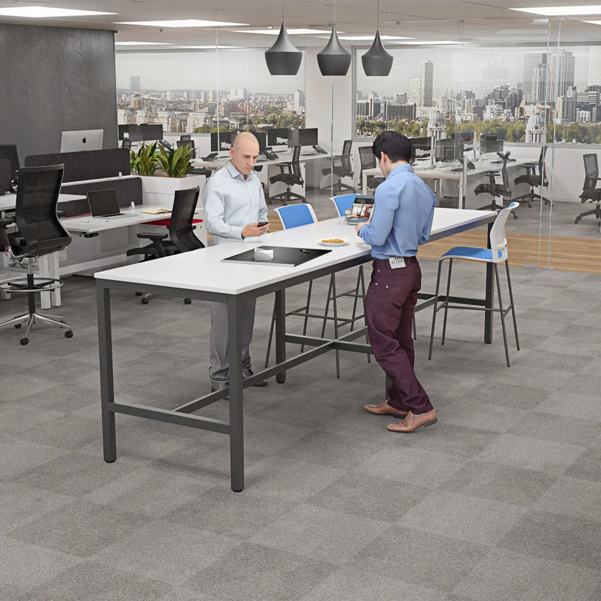 Table de collaboration double 42"H, Axis - Workspace48 | Solutions M3