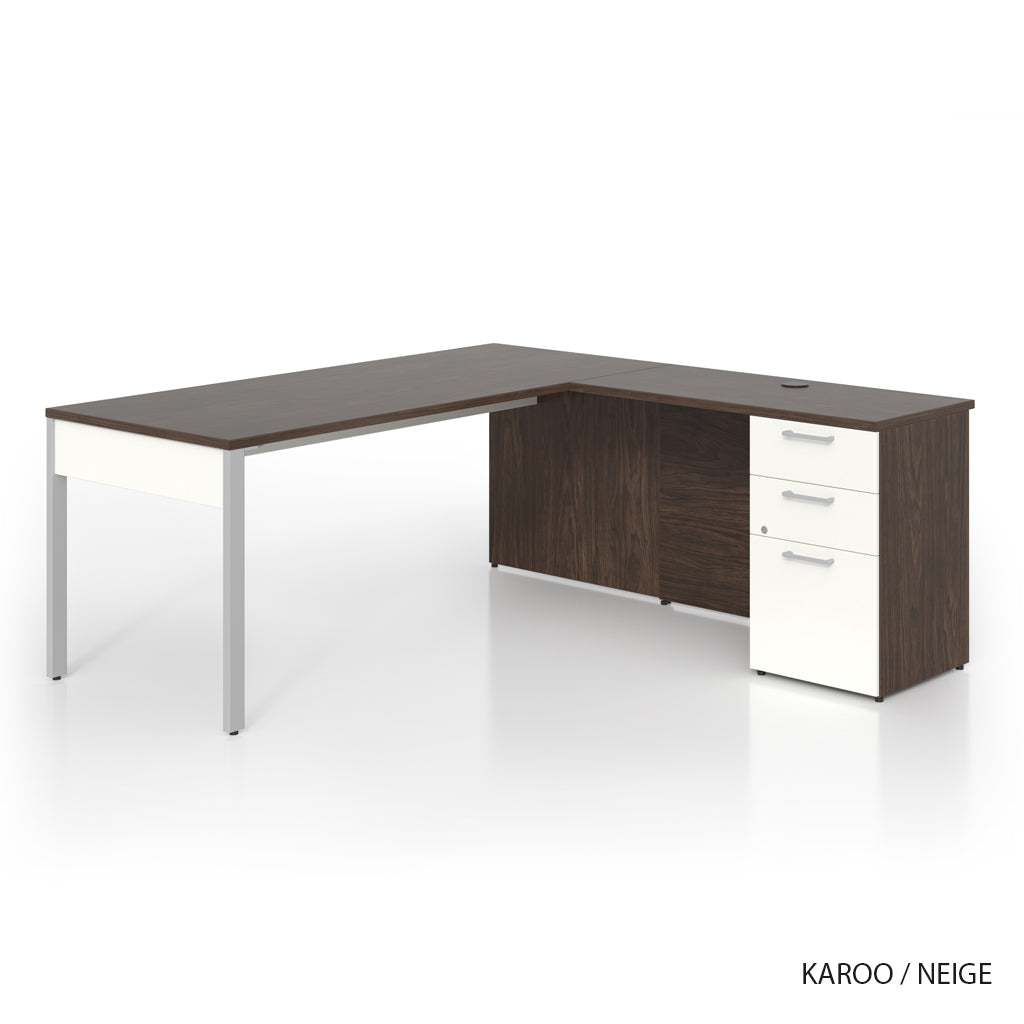 Modern L-shaped desk - Concept 300 | Solutions M3
