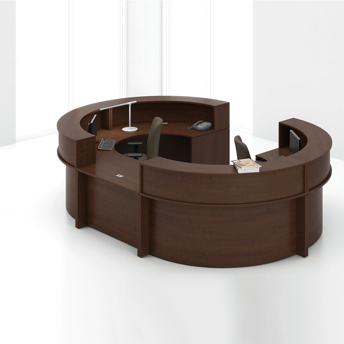 Morpheo rounded reception desk | Solutions M3