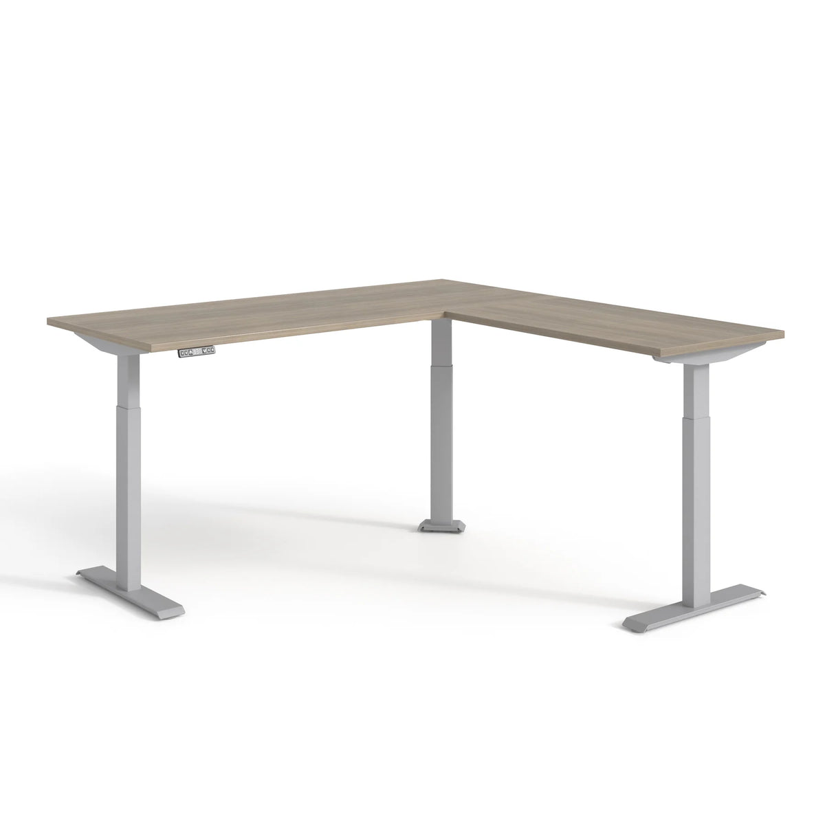 Reversible, height-adjustable L-shaped desk - Quorum | Solutions M3